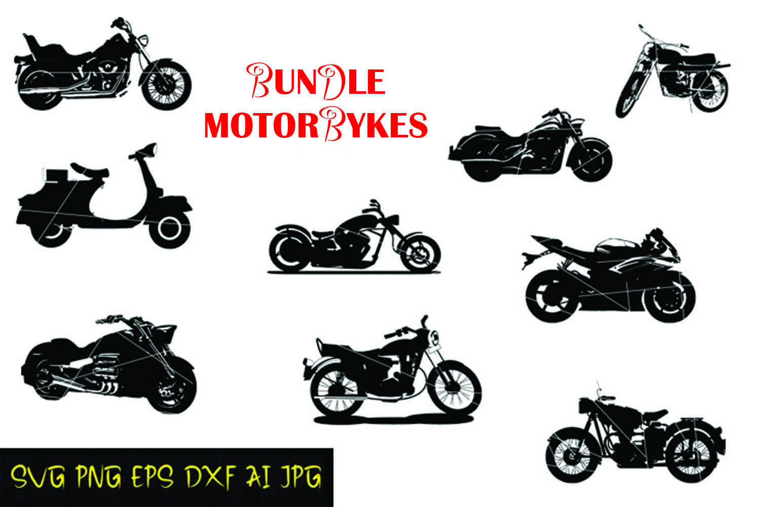 Motorcycles Bundle SVG Bundle Vector Images
